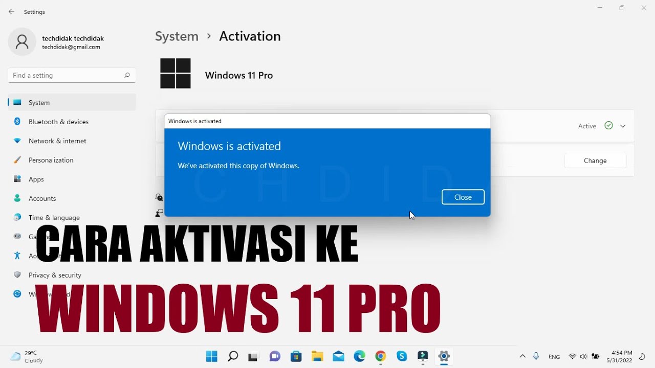 Cara Aktivasi ke Windows 11 PRO - YouTube