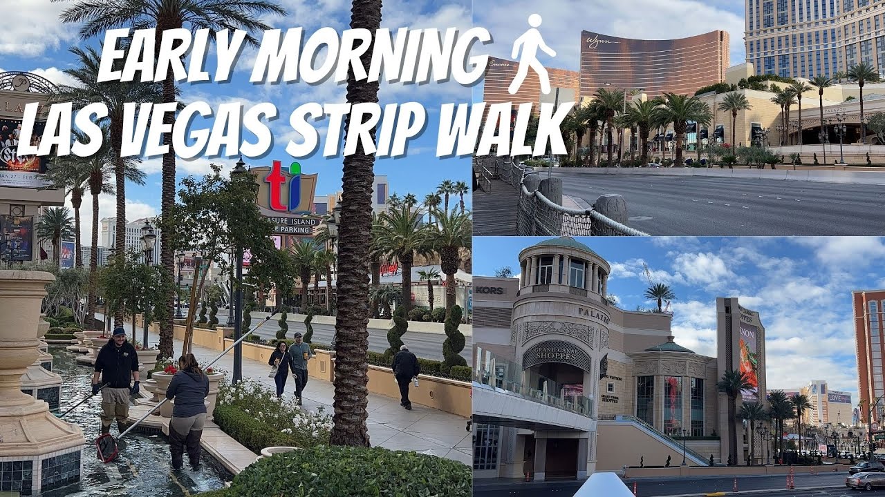 Walking the Las Vegas Strip Morning 1/3/23 | Encore, Grand Canal ...