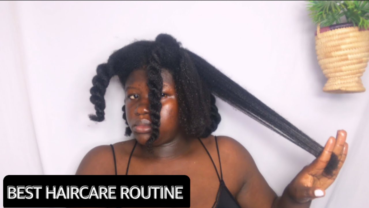 BEST natural haircare routine for 4C hair! HDRATION and GROWTH - YouTube