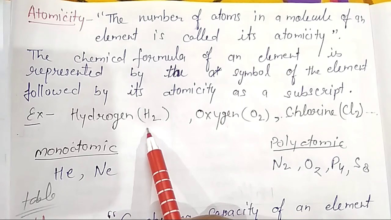 Matter and Chemical formula,Valency , Atomicity Part-2 - YouTube