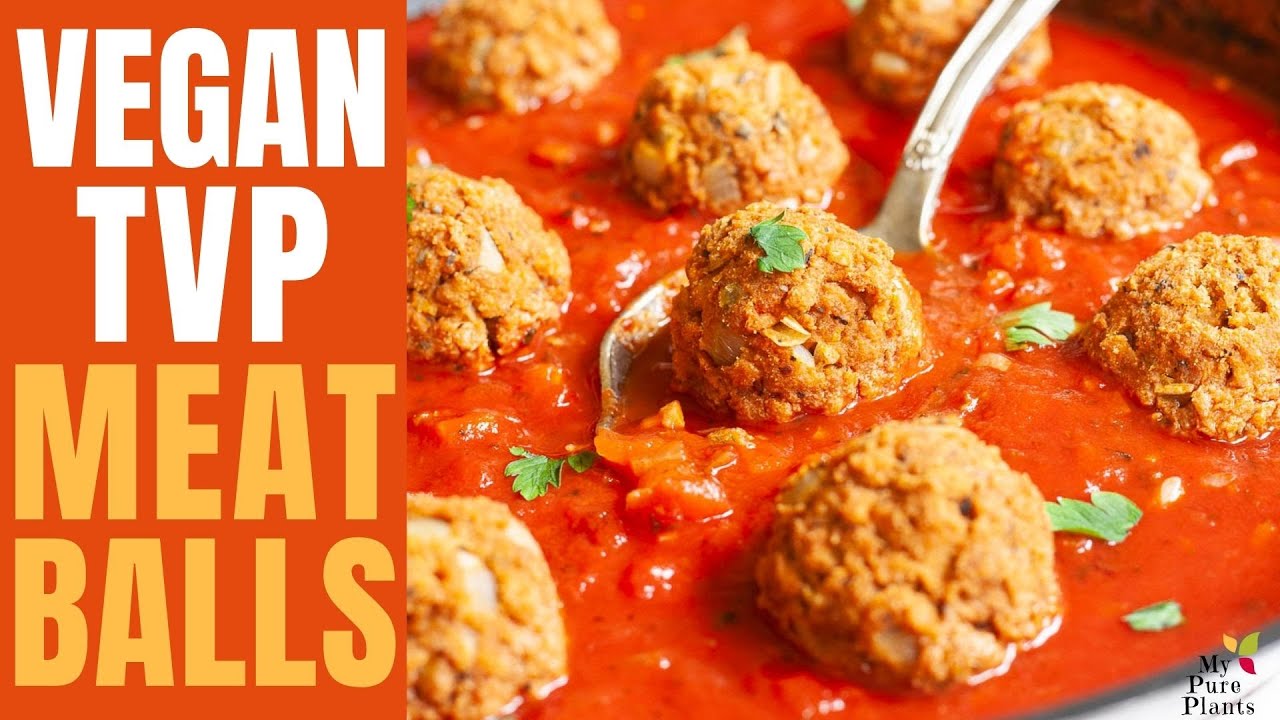 Real Meaty Vegan Meatballs with TVP - Gluten-free - YouTube