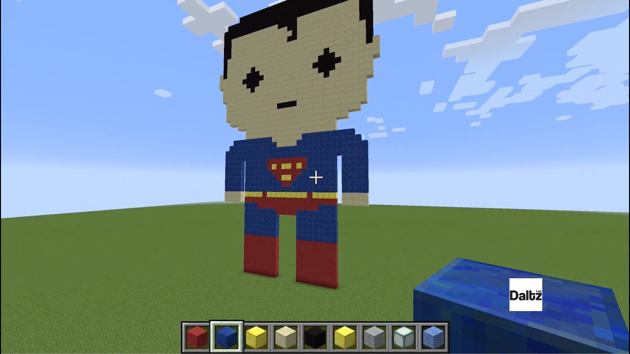 Minecraft Pixel Art - Superman - YouTube