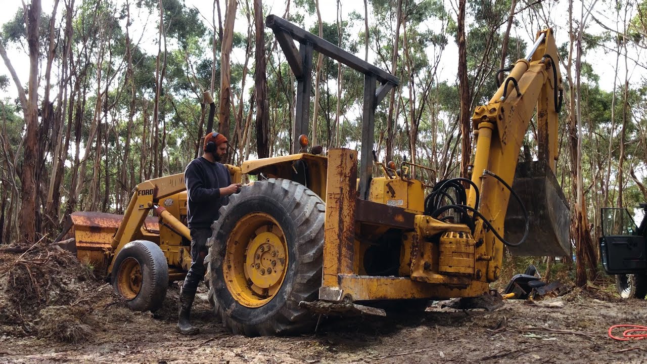 Bush Engineering - Ep07 - Making a roll bar for the backhoe - YouTube