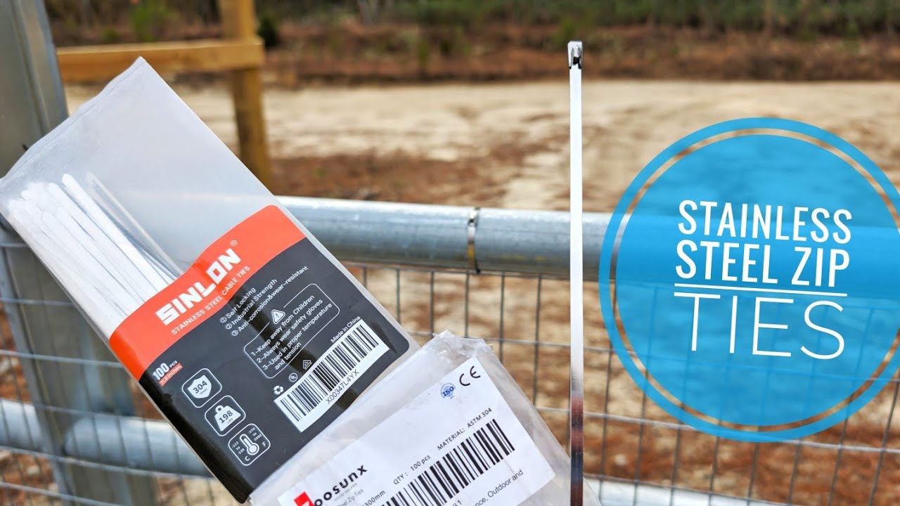 Project Homestead: Stainless Steel Zip Ties for Fencing - YouTube
