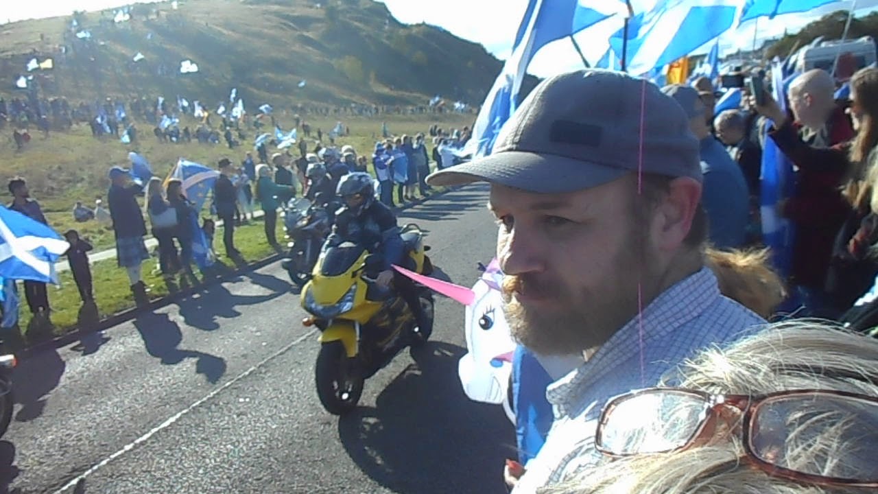 The Mighty Yes Bikers Arrive at the AUOB Edinburgh Rally, Hollyrood ...