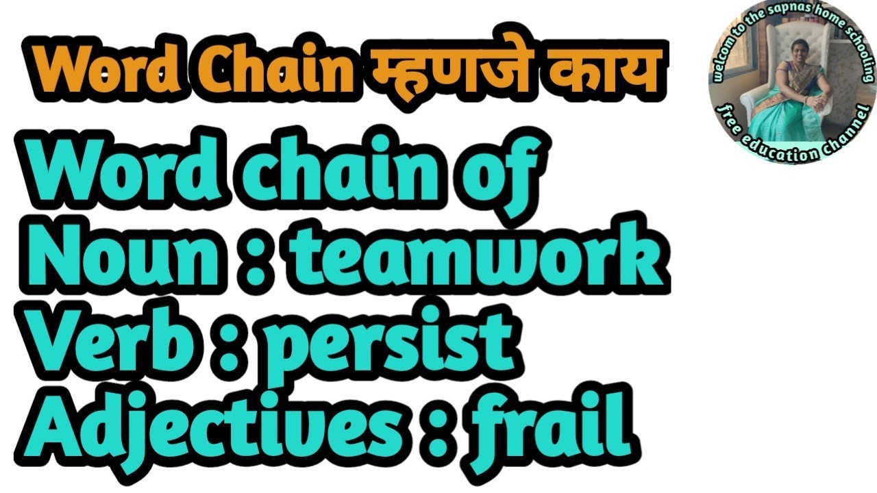 what is word chain |Complete the word chain of Noun teamwork, verb ...
