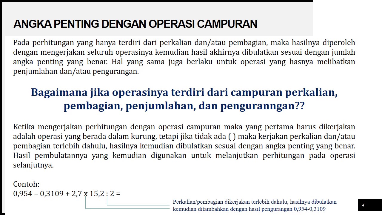 Operasi Angka Penting - YouTube