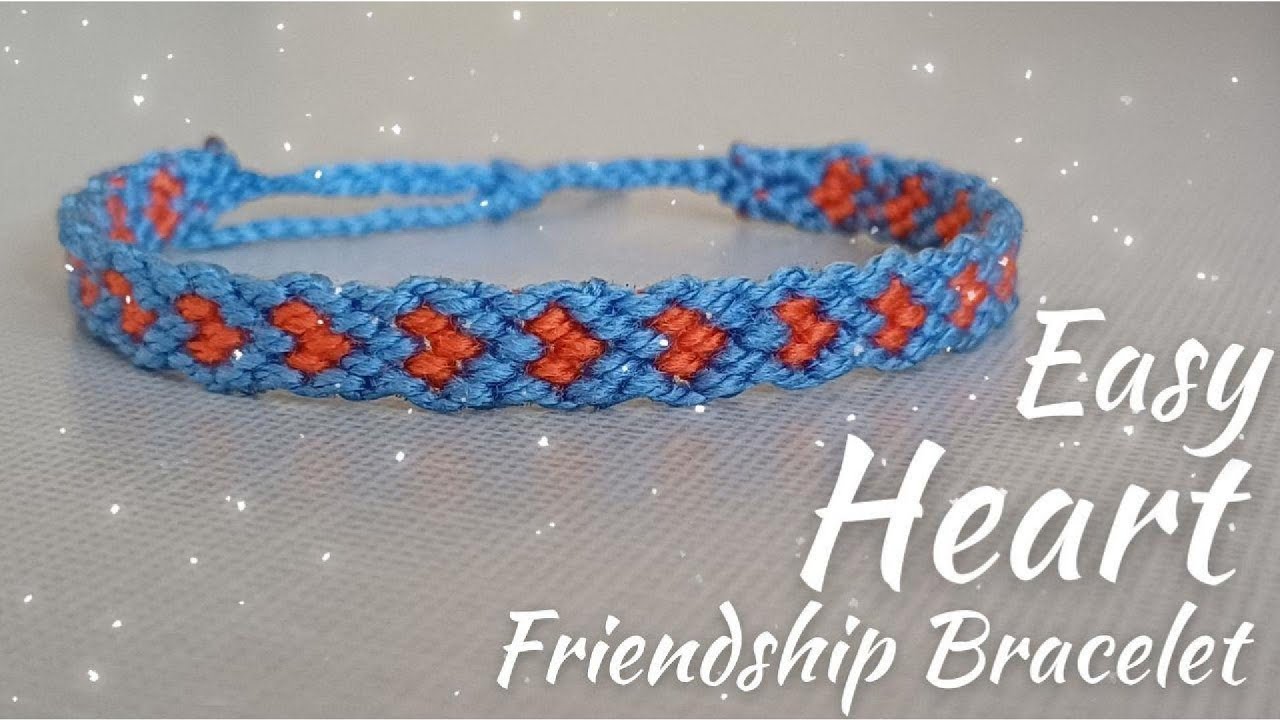 DIY Easy Tiny Heart Friendship Bracelet.How to Make Easy Tiny Heart ...