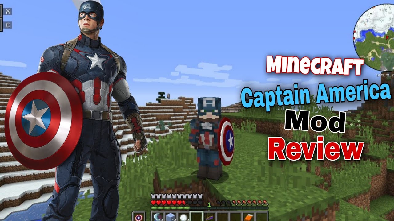 Captain America in Minecraft || Captain America Minecraft Mod Review ...