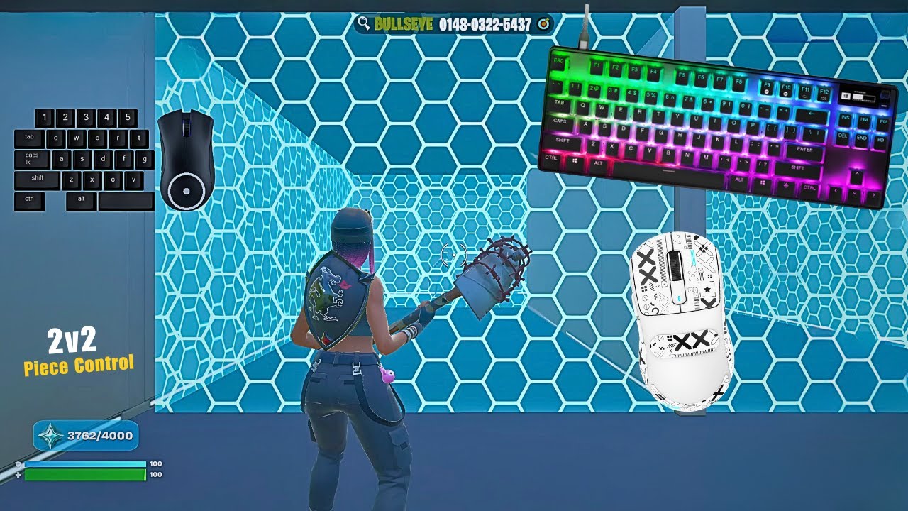 Fortnite 2v2 Piece Control😍 SteelSeries Apex Pro TKL ASMR💤 - YouTube