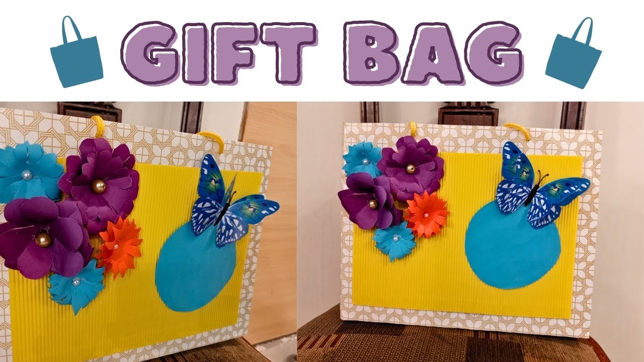 How to decorate a gift bag | Paper bag | Arts and crafts - YouTube