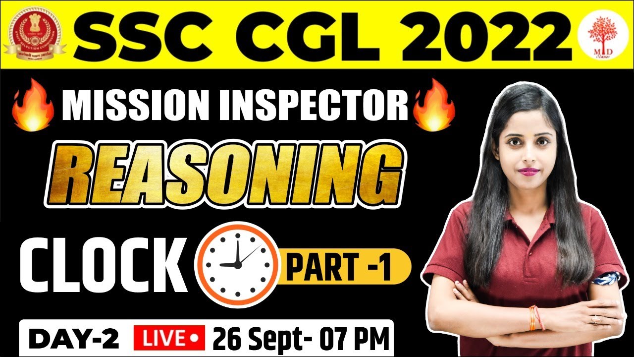 🔥SSC CGL 2022 REASONING | REASONING FOR SSC CGL | REASONING CLOCK SSC ...