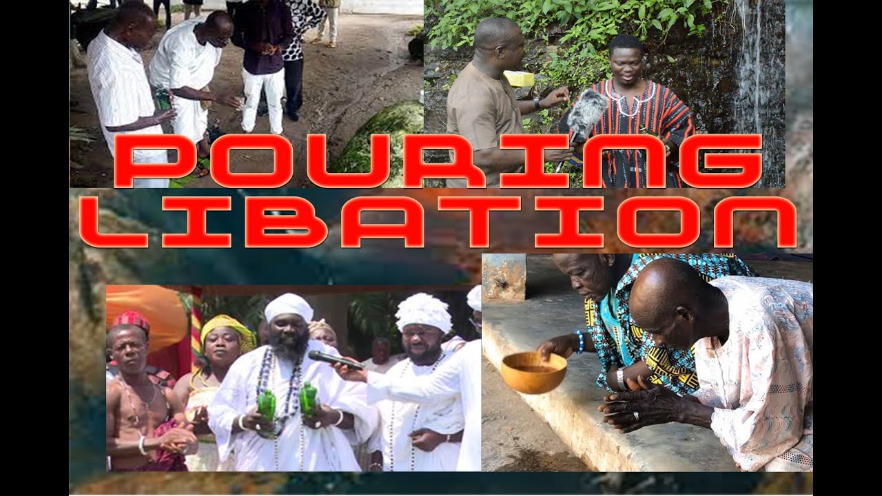 QUOTATION MASTER TEACHES HOW TO POUR LIBATION TO ANCESTORS - YouTube