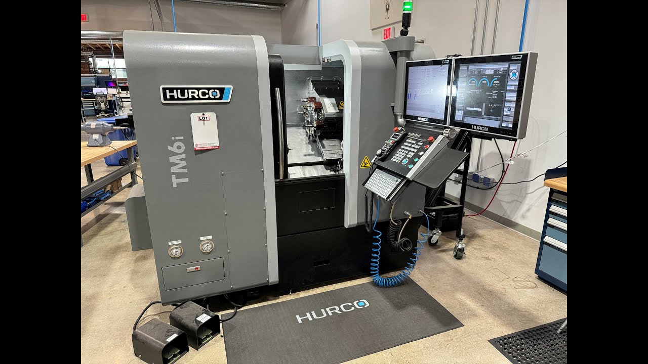 2023 HURCO TM6i CNC TURNING CENTER, i4.0 MT CONTROL - YouTube