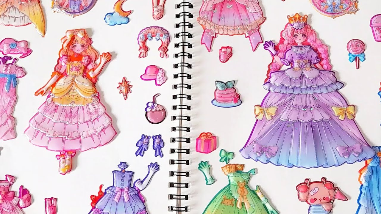 5 Minutes Satisfying with Sticker Princess Dress Up - YouTube