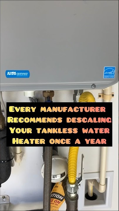 Rheem tankless water heater descale #thepeacefulplumber - YouTube