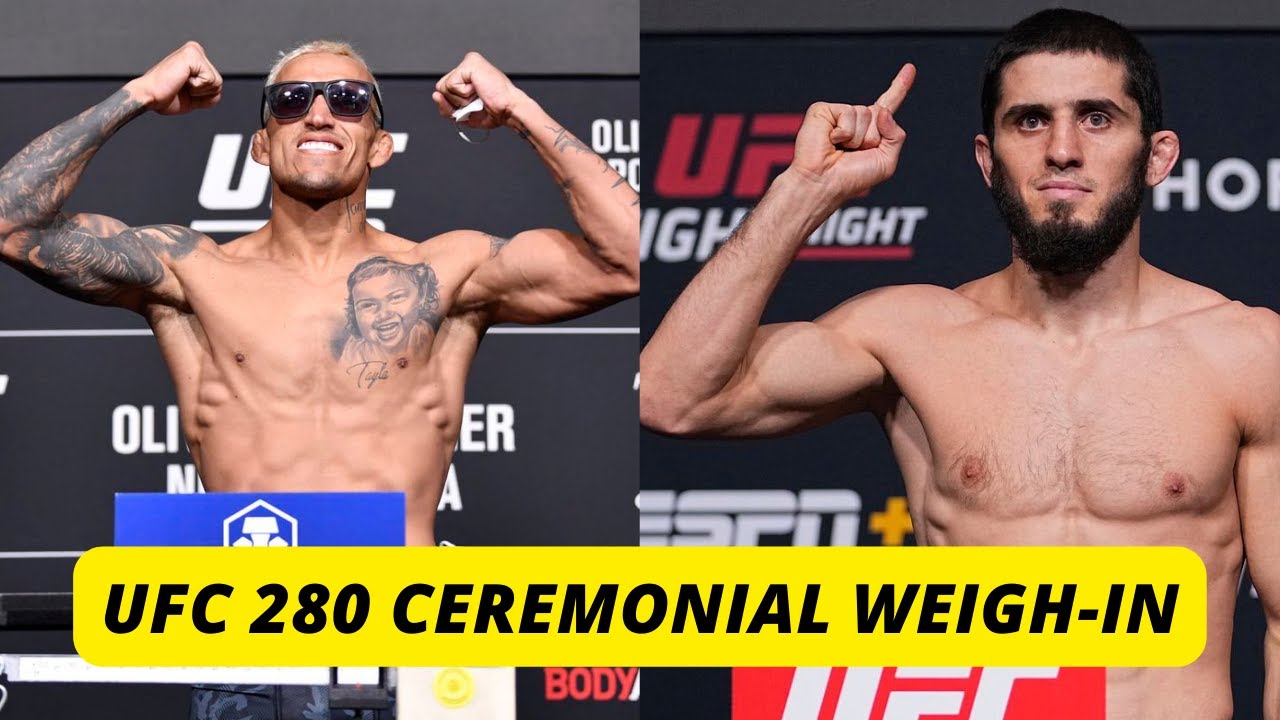 UFC 280 Ceremonial Weigh-In LIVE REACTION! | Charles Oliveira vs. Islam ...