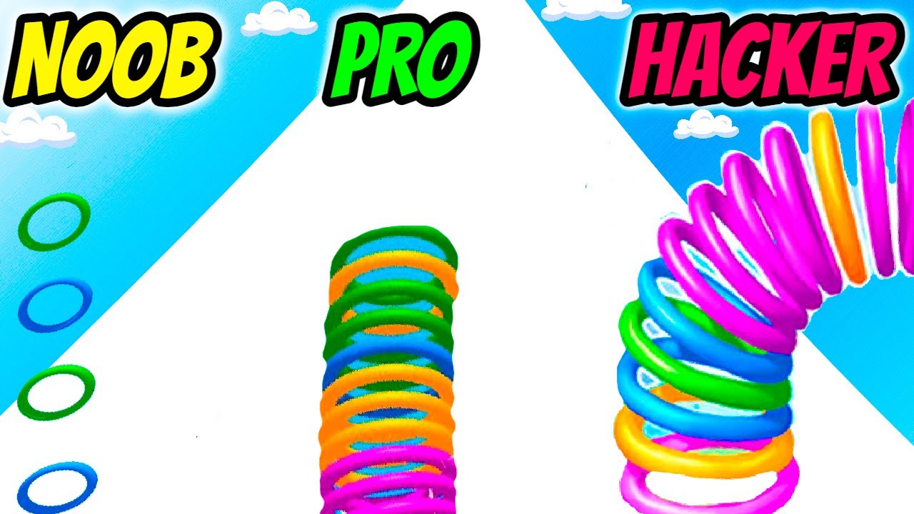 Slinky Run - NOOB vs PRO vs HACKER - YouTube