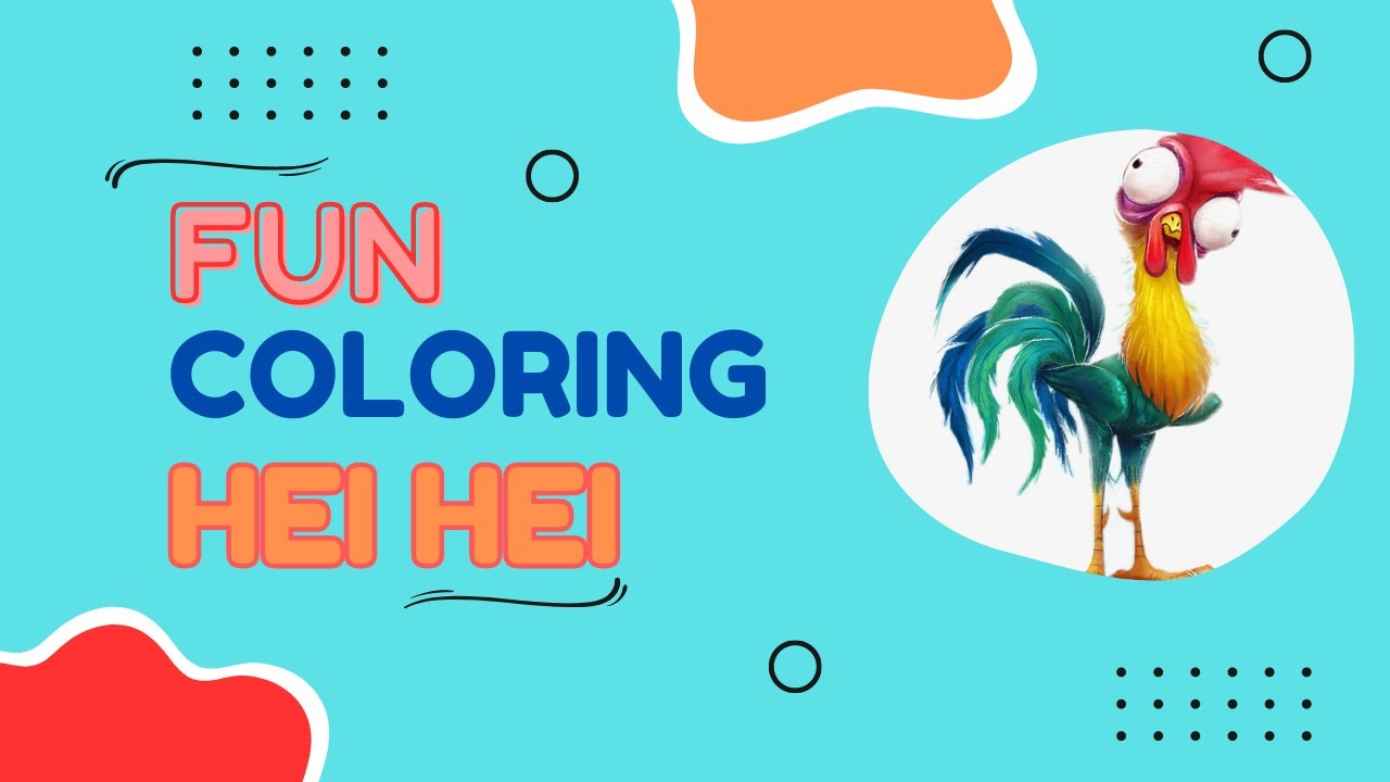 Coloring in Hei Hei from Moana - YouTube