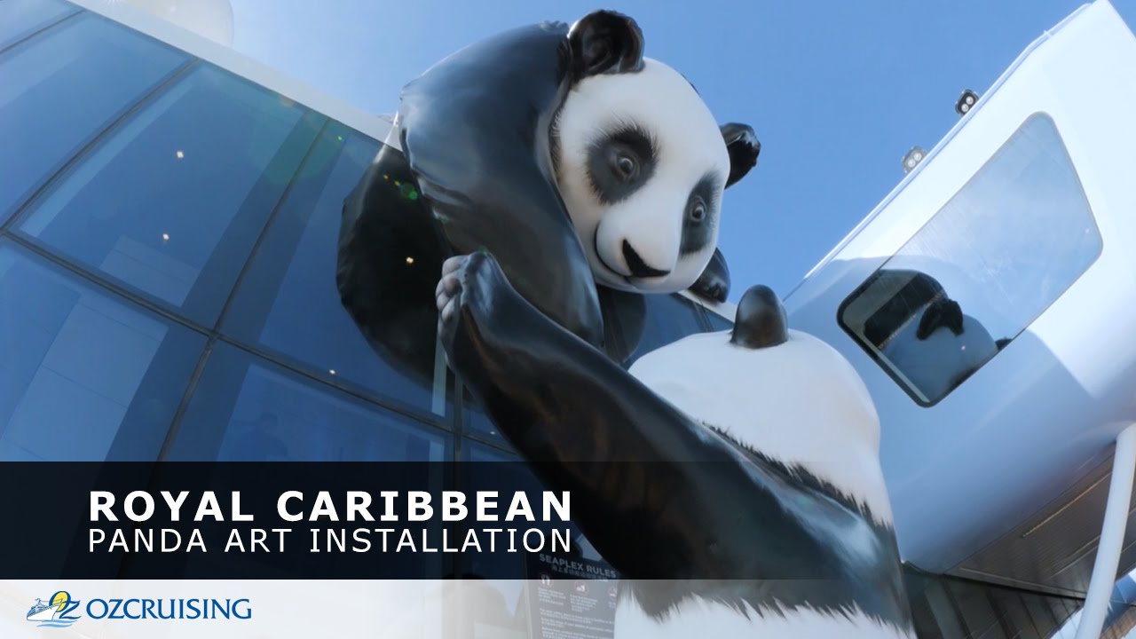 Panda Art Installation Ovation of the Seas - Royal Caribbean - YouTube