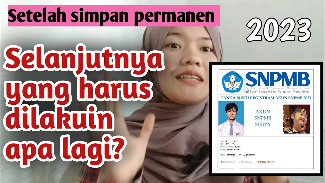 setelah simpan permanen akun snpmb terus ngapain? - YouTube