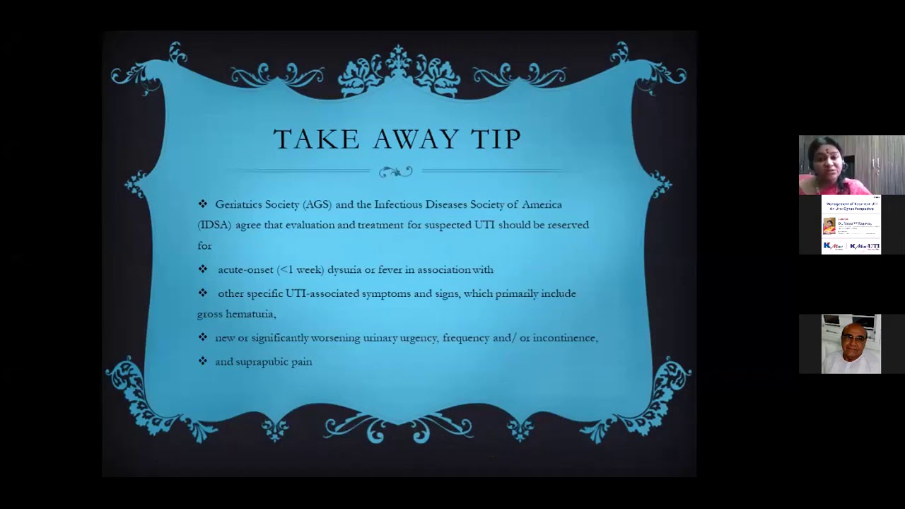 Webinar on Recurrent Urinary Tract Infection(UTI) by Dr Meera VV ...