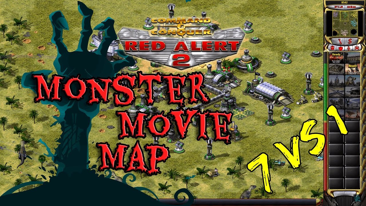 Red Alert 2 - Monster Movie Map - 7 vs 1 - YouTube
