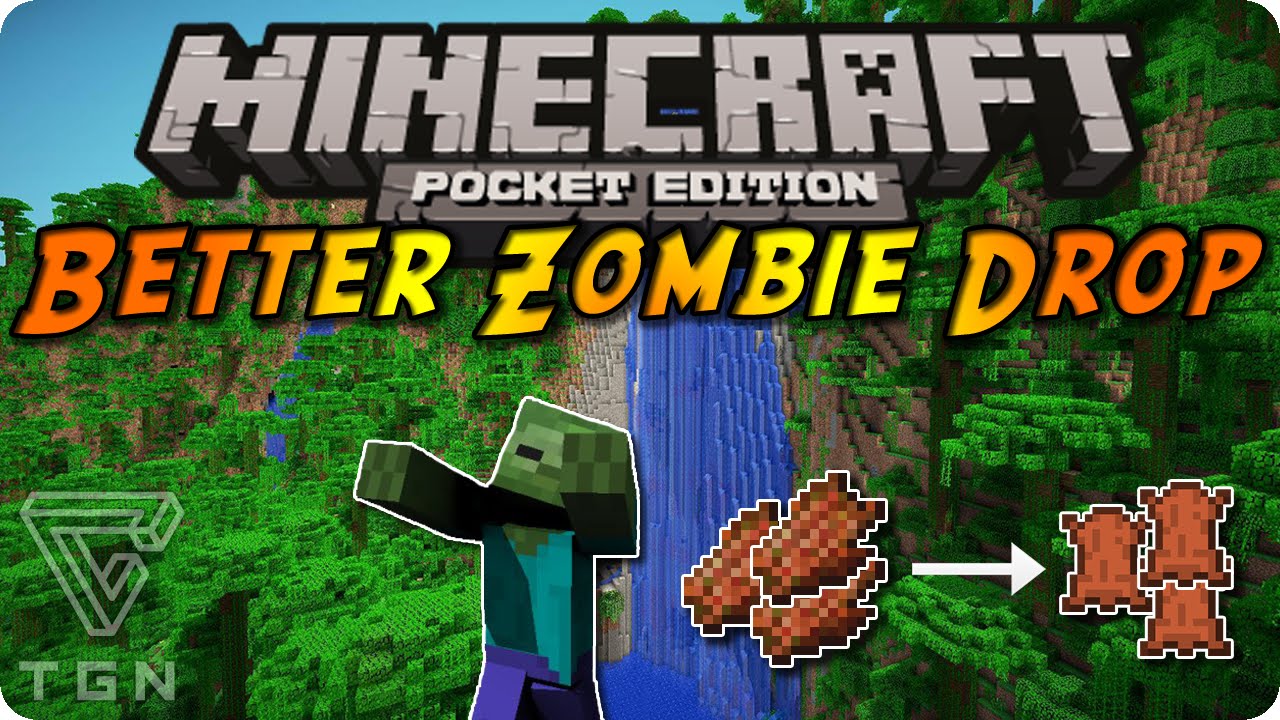 Minecraft PE 0.10.5 ModScript | Better Zombie Drop ¡MI PRIMER MOD ...