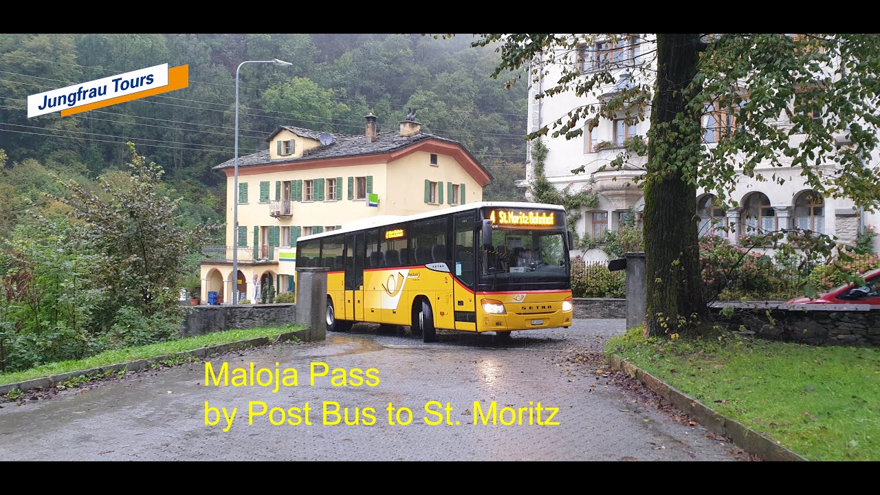Postbus over the Maloja Pass to St. Moritz - YouTube