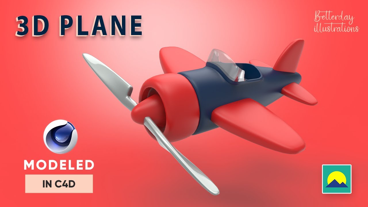 3D Plane modeling in cinema 4d | Betterday illustrations - YouTube