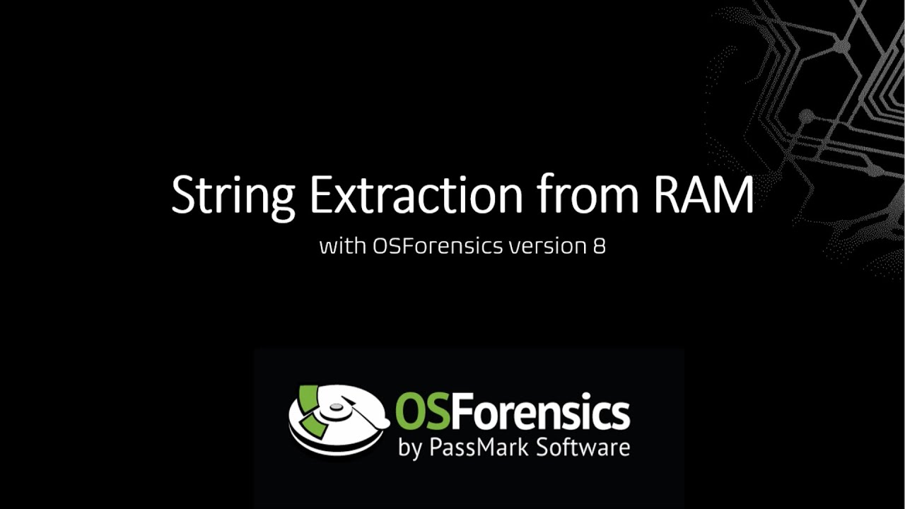 Extracting Strings from Memory (RAM) - YouTube