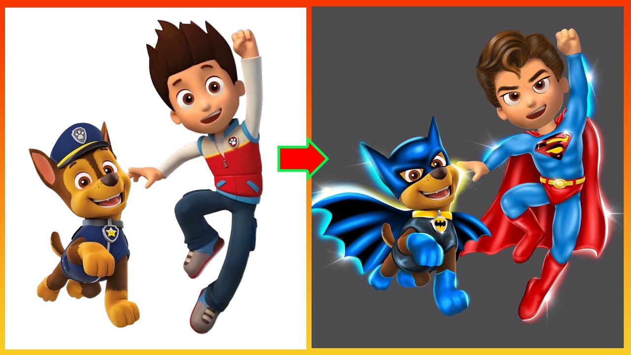 Paw Patrol Transformation: Ryder Paw Patrol & Chases Glow Up Into Super ...