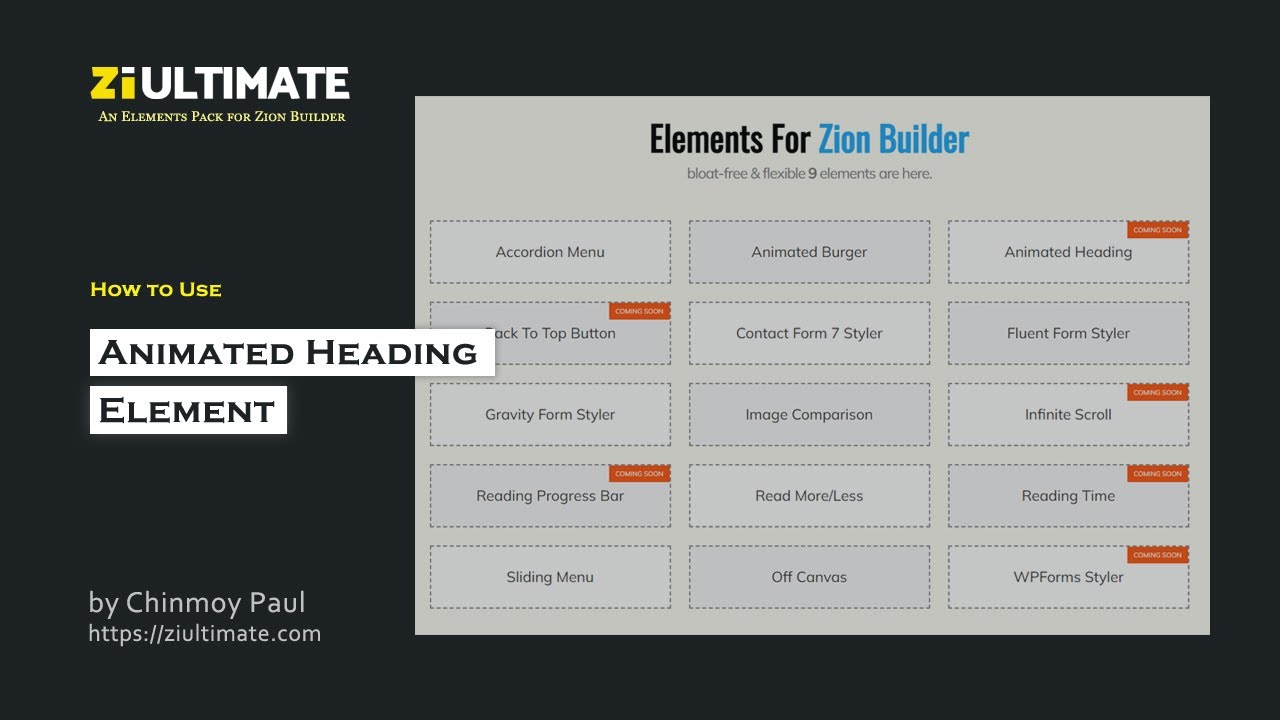 Animated Heading Element for Zion Builder - YouTube