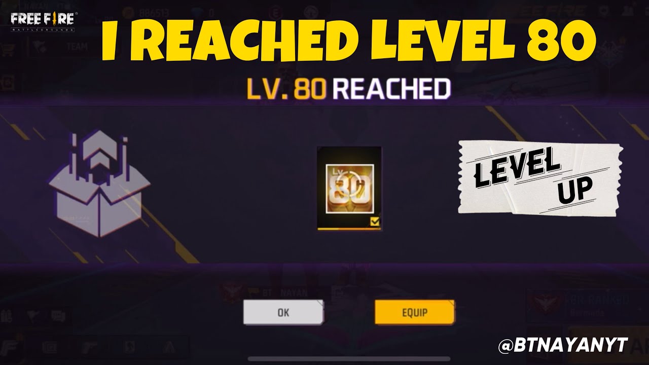 I REACHED LEVEL 80 📈 || FREE FIRE || #freefire #levelup #gaming - YouTube