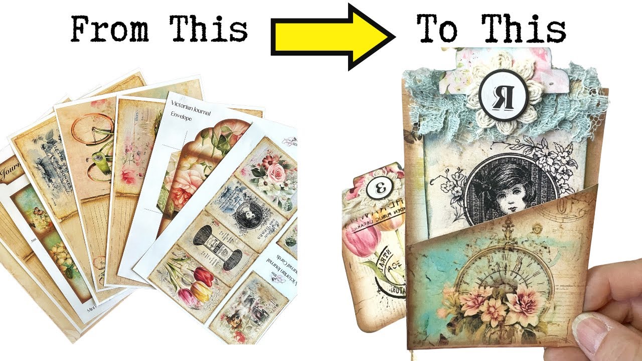Learn easy junk journal pockets and tags In this step by step tutorial ...