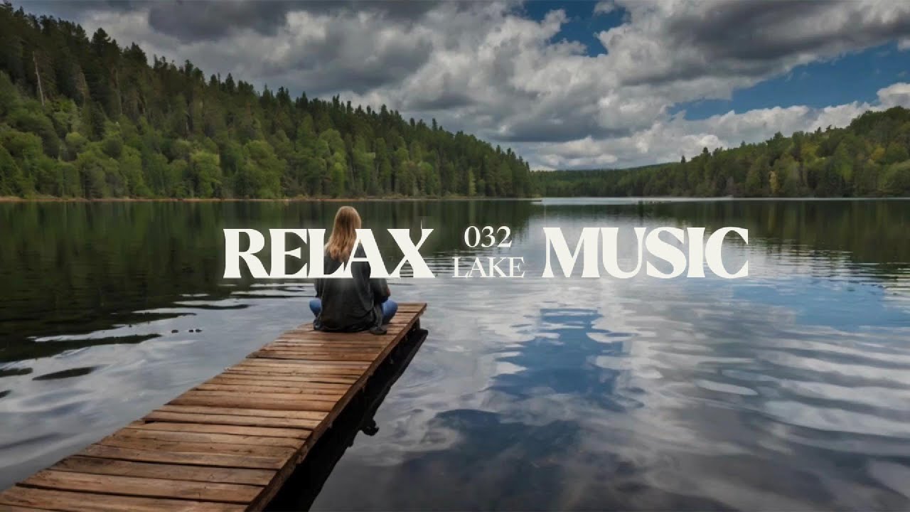 Peaceful Lake with Soothing Ambient Piano Music | Calm Relaxation for ...