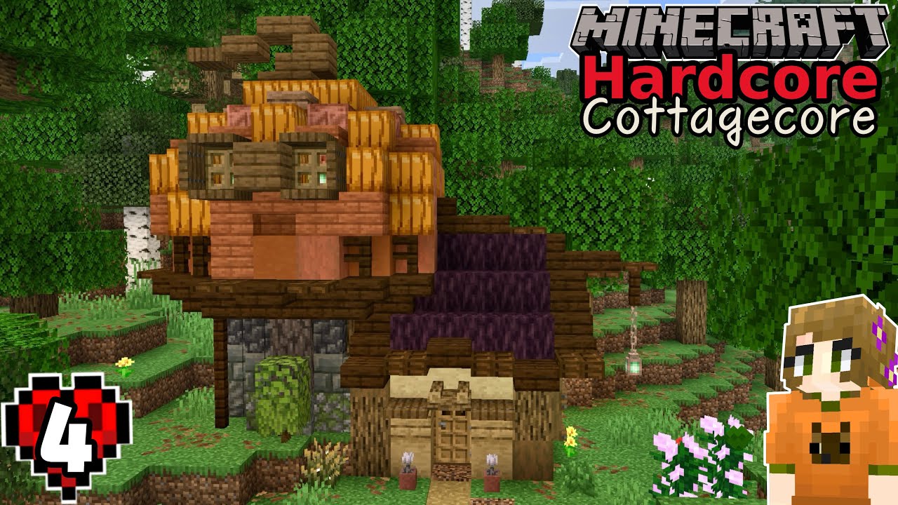 I Built a Spooky Enchanting Tower! 👻 | Minecraft Hardcore Cottagecore ...