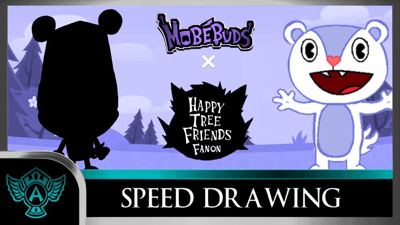 Speed Drawing: Happy Tree Friends Fanon - Veggie | Mobebuds Style - YouTube