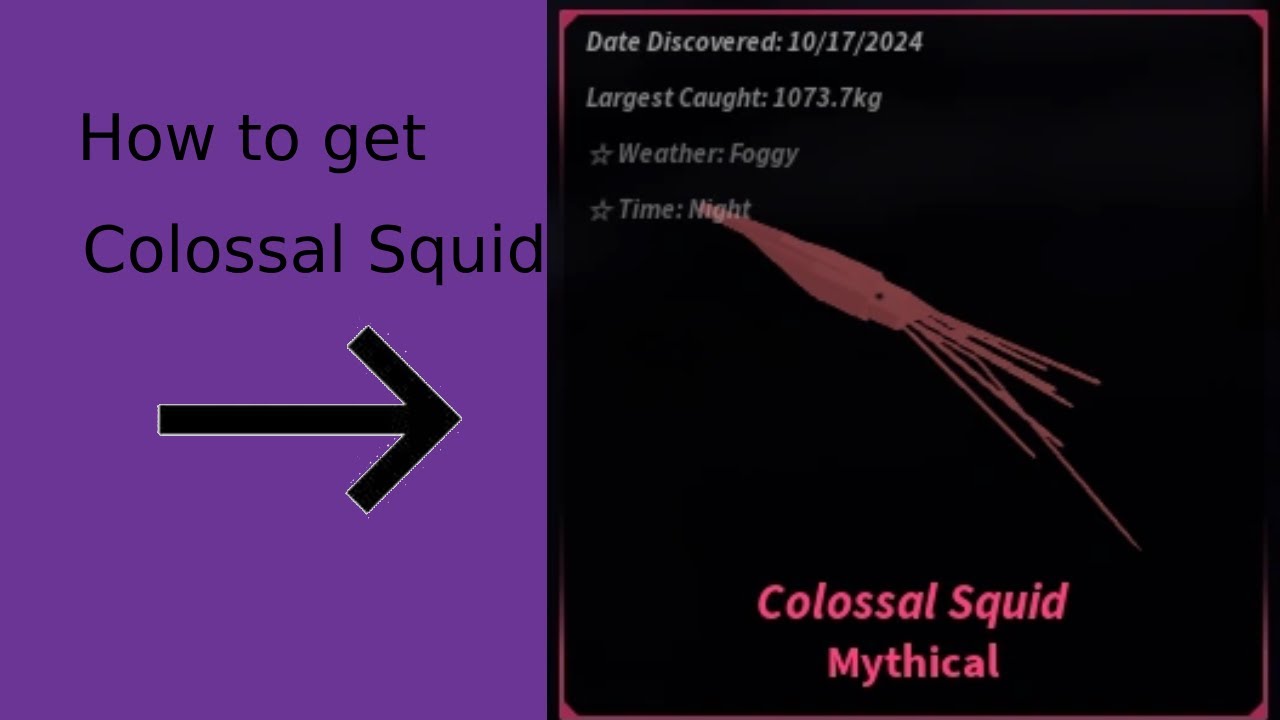 How to get colossal squid in roblox fisch - YouTube