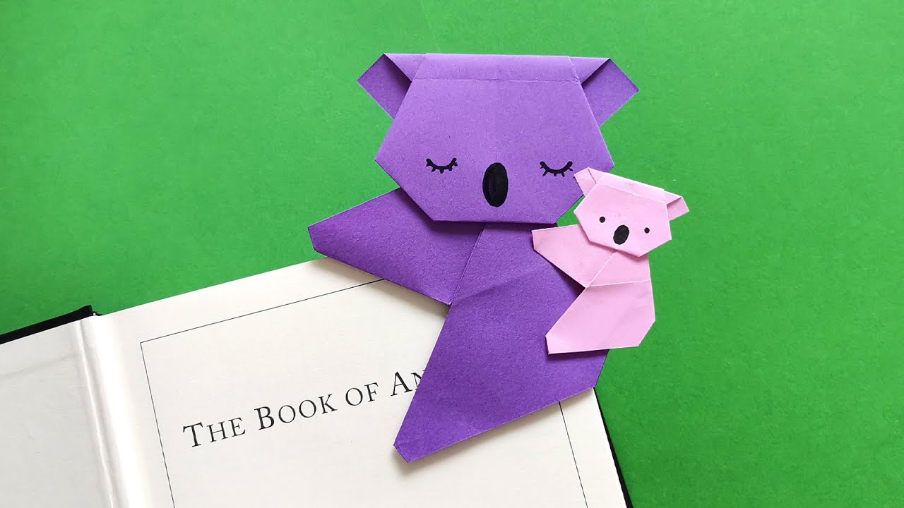 How to make an origami koala bookmark | DIY paper koala tutorial | Origami Animals - YouTube