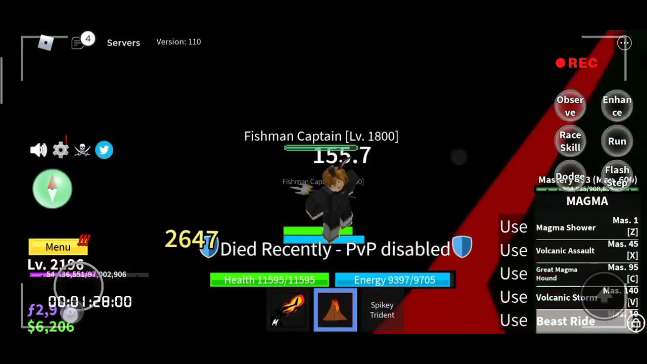 awakened magma showcase blox fruits - YouTube