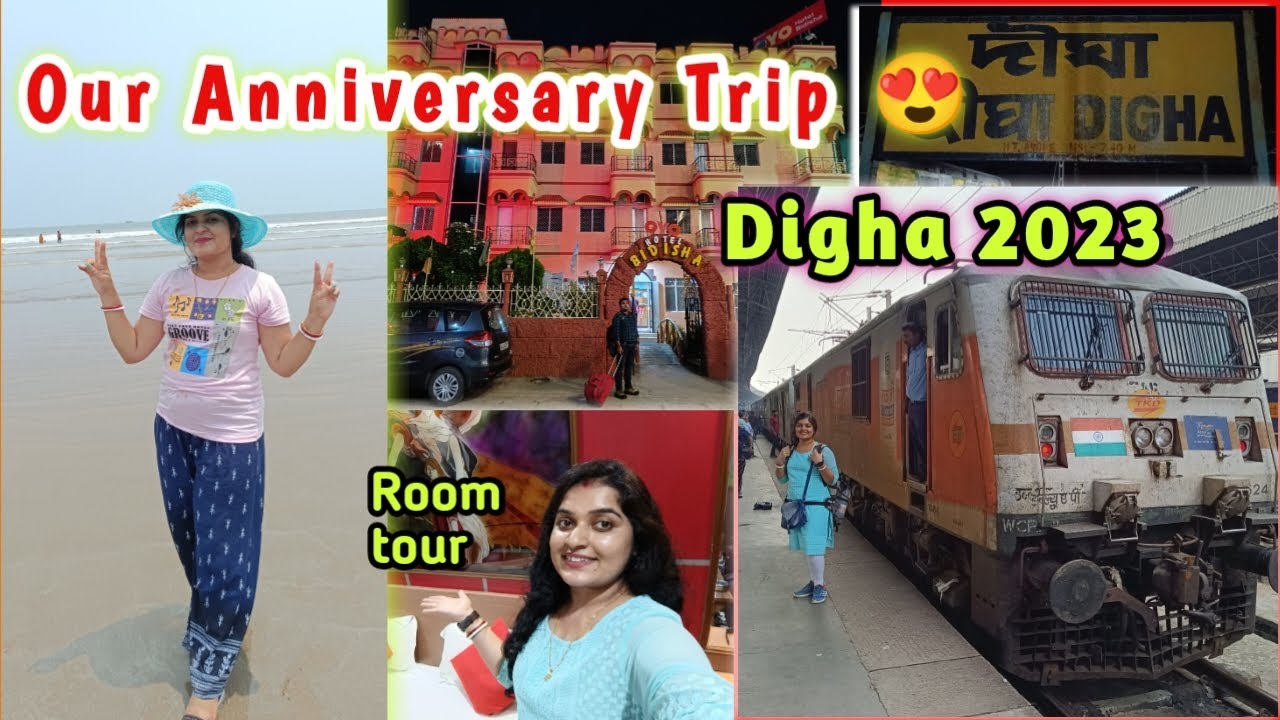Digha Tour 2023||Our Anniversary Trip 😍||Hotel r room tour|Digha sea ...