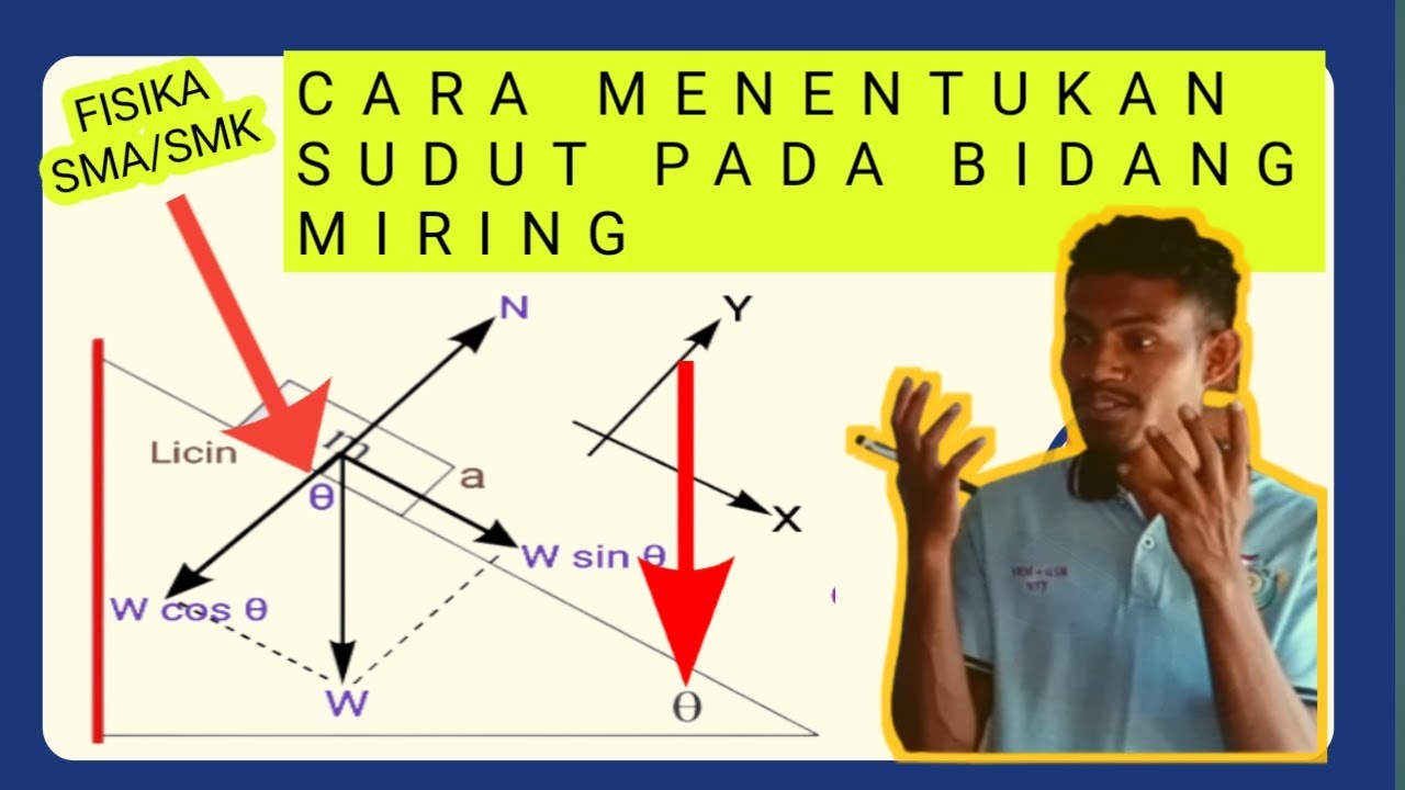 CARA MENENTUKAN SUDUT PADA BIDANG MIRING - YouTube