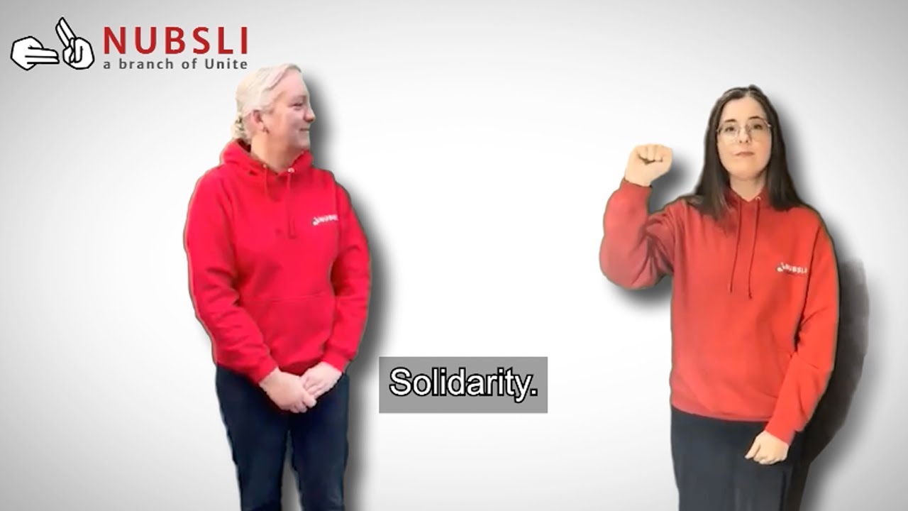 Solidarity to all deaf trade unionists taking industrial action - YouTube