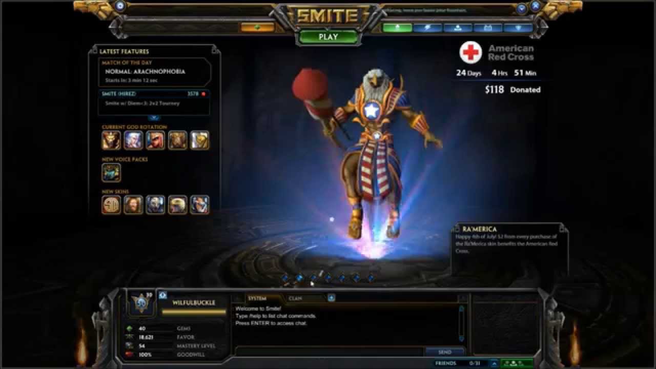 Smite pts: Rama,Ra'merica,metal carnage,iron gamer thor - YouTube