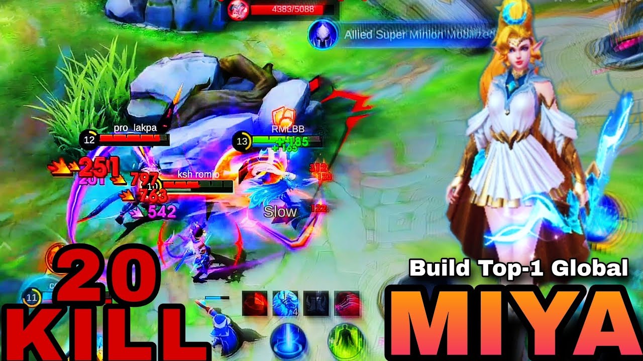 20 KILL+MANIAC !! Miya One Hit Build 2025 Miya | Best Build 2025 - YouTube