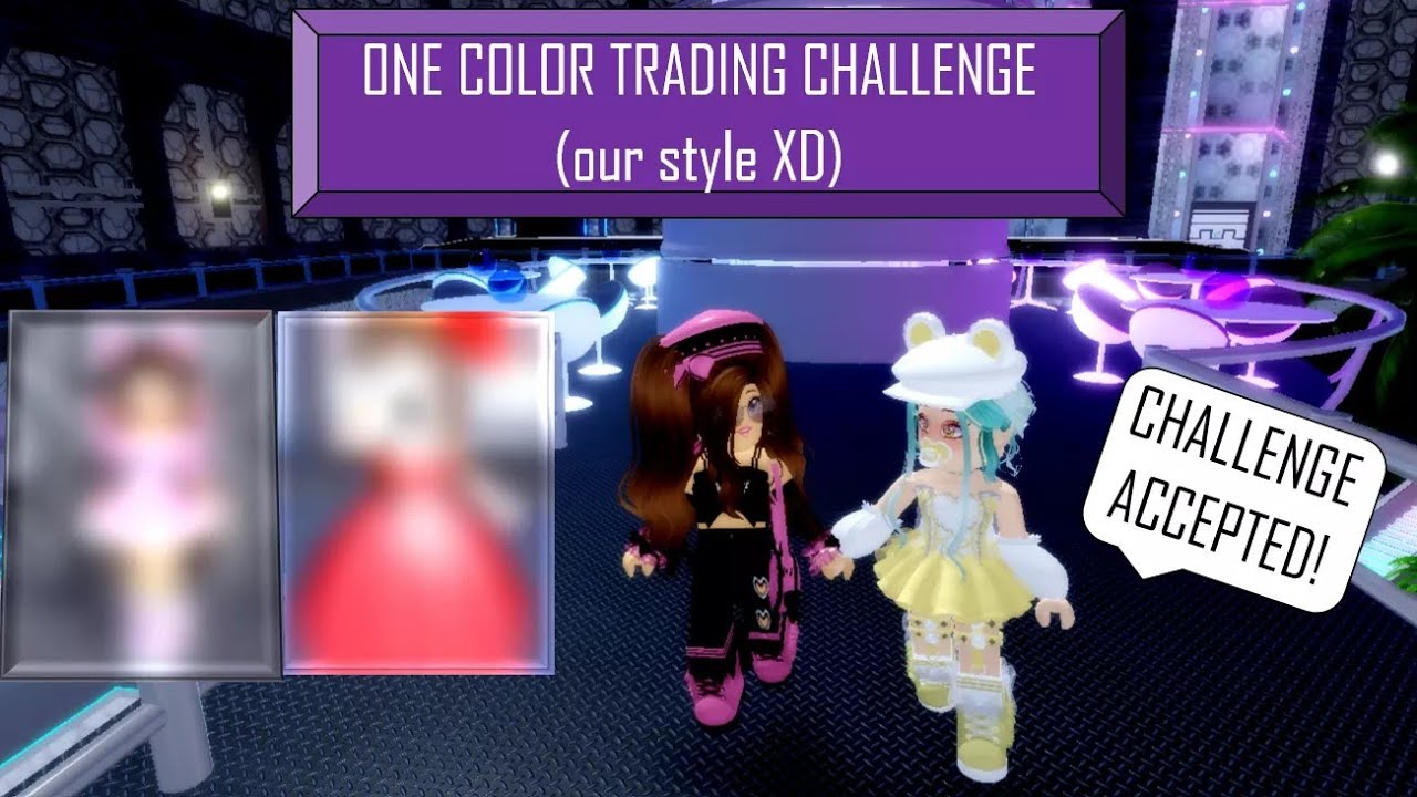 ATTEMPTING THE ONE-COLOR-TRADING CHALLENGE ! Royale High 💕 - YouTube