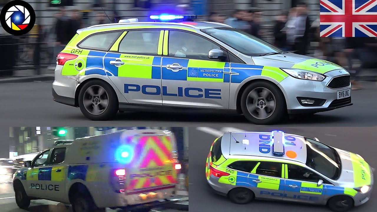 London Police Cars Responding (compilation) - YouTube