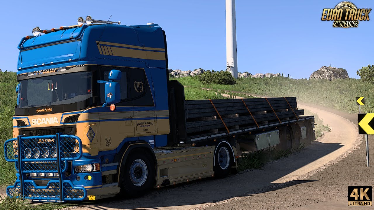 Realistic driving in Iceland | Scania PGR V8 Open Pipe sound | POV ...
