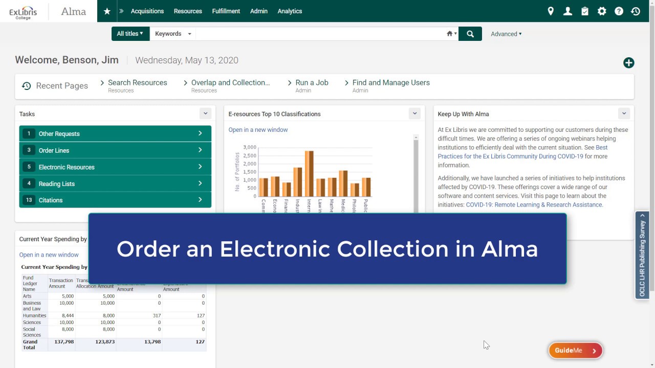 Order an Electronic Collection in Alma - YouTube